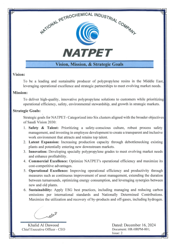 Vision & Mission – NATPET